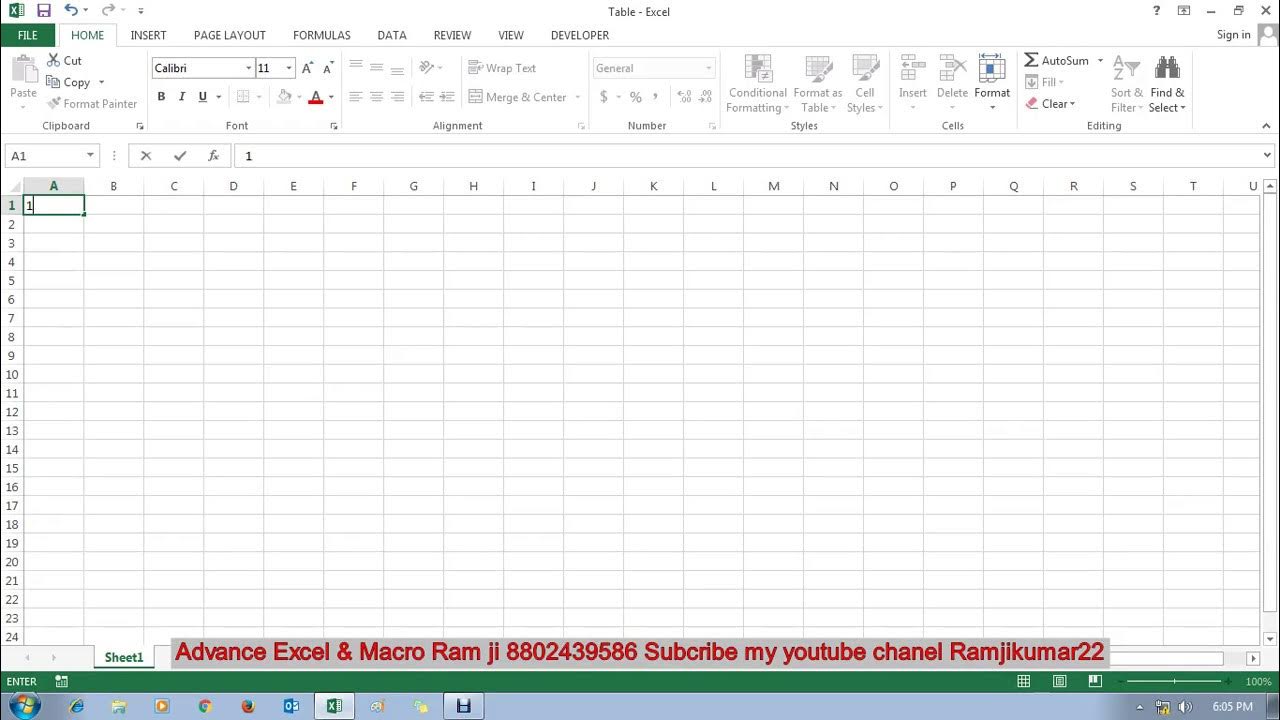 How to create Table Excel Sheet With VBA - YouTube