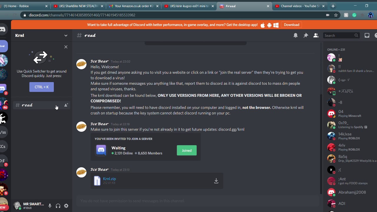 KRNL current server - YouTube