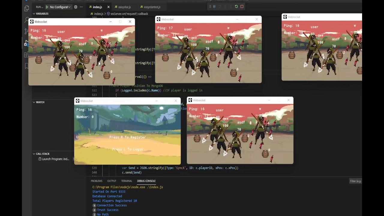 GameMaker NodeJS WebSocket - YouTube