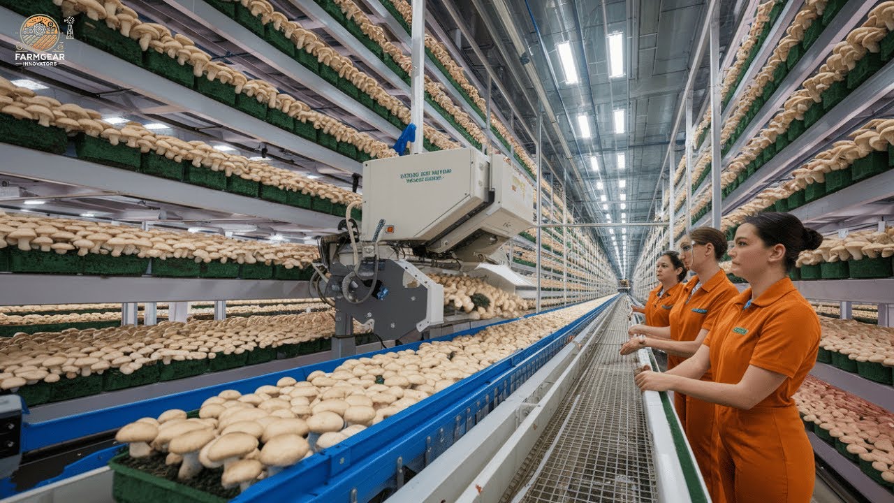The MIND-BLOWING World of Enoki Mushroom Harvesting 🍄 | Agriculture ...