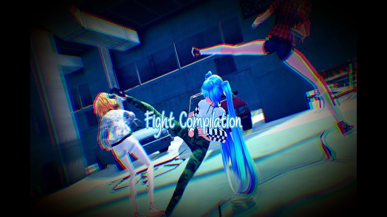 [MMD] Fight compilation - YouTube