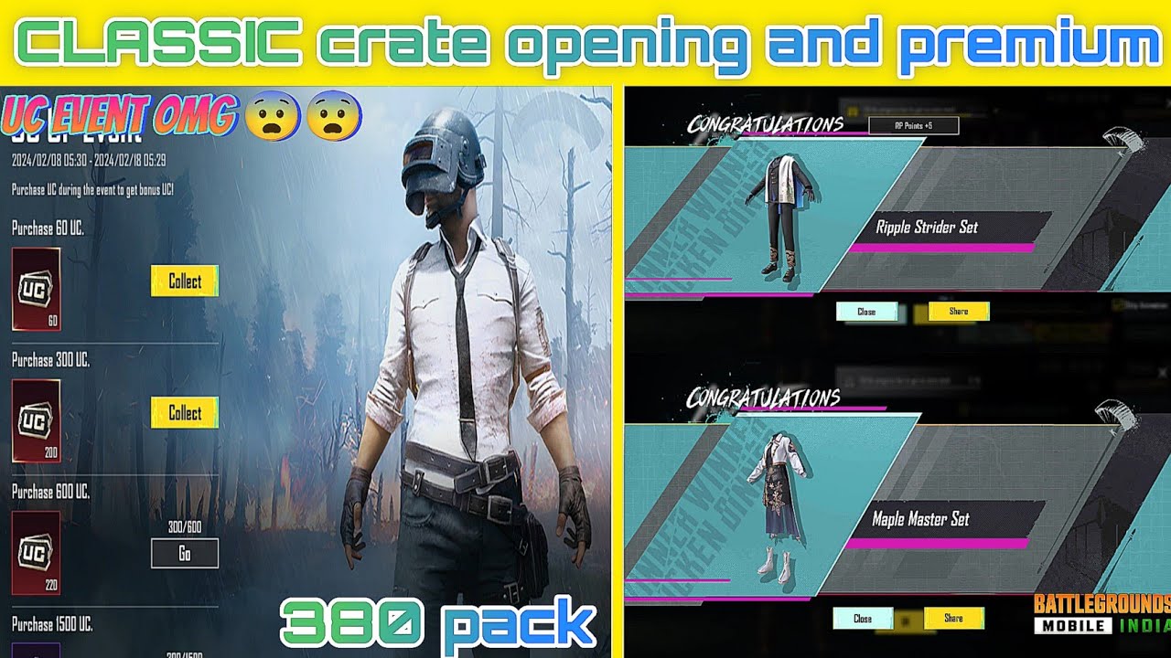 NEW UC EVENT AND😨👻 Classic crate opening and premium crate opening god ...