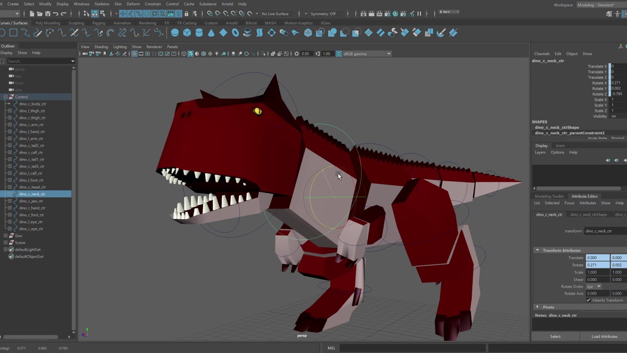 Week4 MAYA Head Rig - YouTube