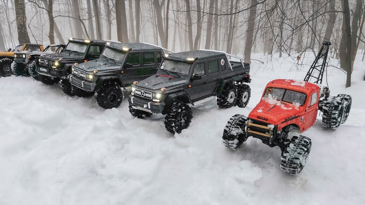 Трофи на снегу и под дождем! Много TRX6!!! RC crawler трофи в Измайлово ...