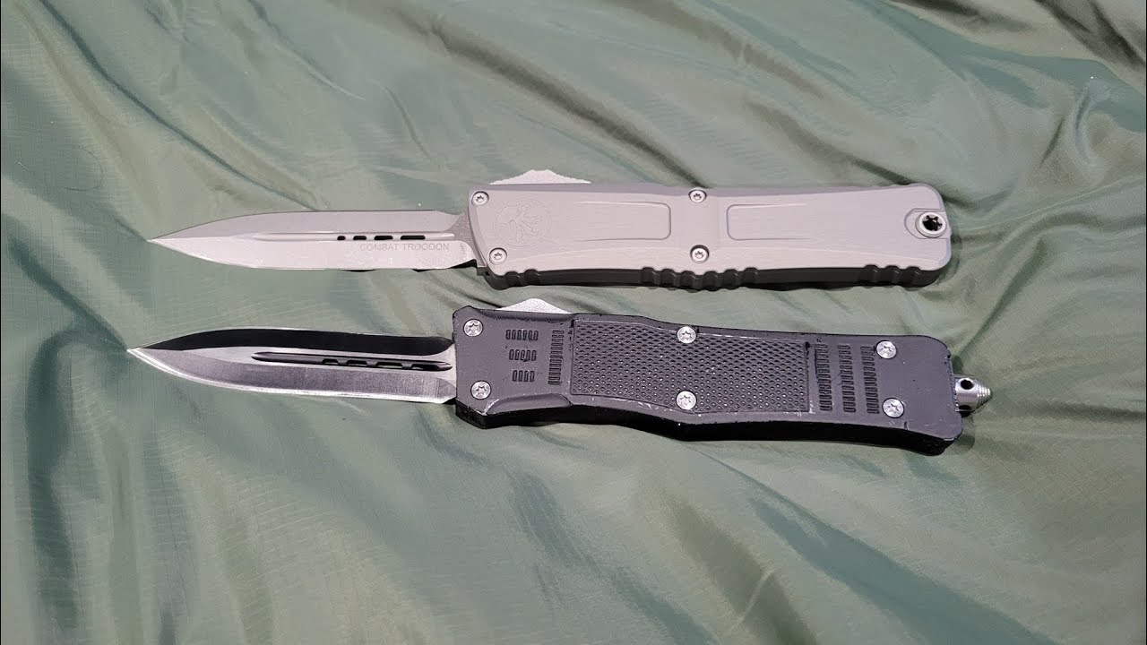 real vs fake: microtech combat troodon - YouTube