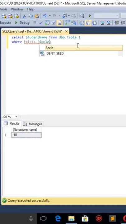 24 SQL Server - SQL EXISTS Operator in SQL Server - YouTube