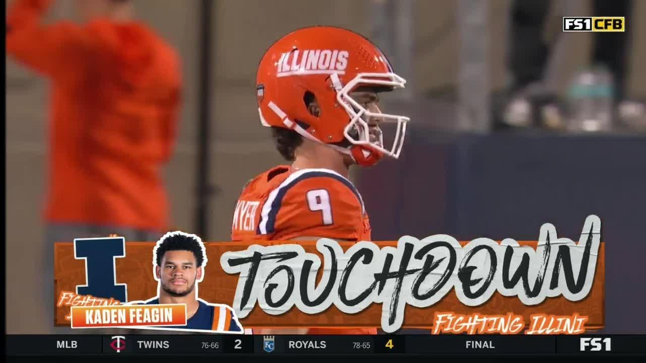 Kaden Feagin TD Puts Illini Back on Top vs. Kansas | Illinois Football ...