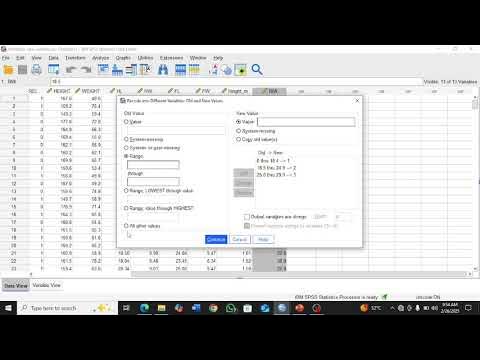 Re-coding a continuous variable into a categorical variable in SPSS - YouTube