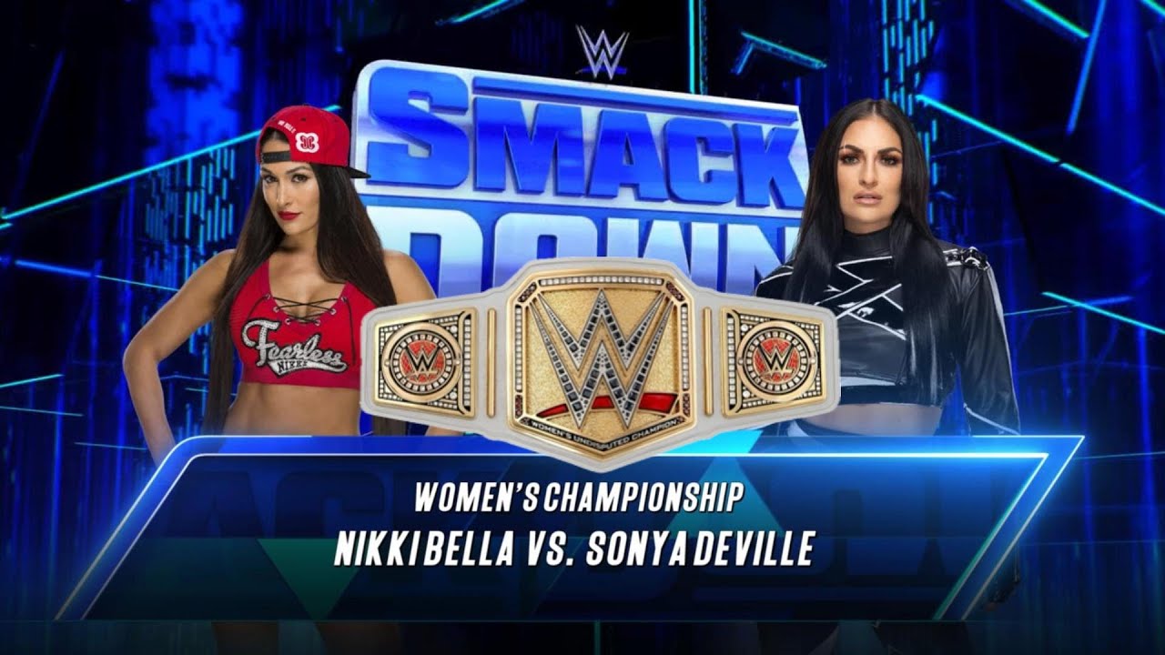 Nikki Bella VS Sonya Deville WWE Womens Title Match - YouTube