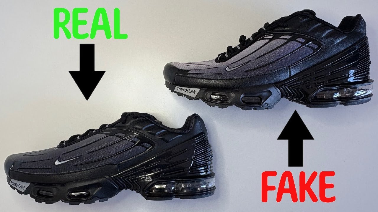 REAL VS. FAKE NIKE AIR MAX PLUS III 3 / TUNED 3 / TN 3 SNEAKERS ...