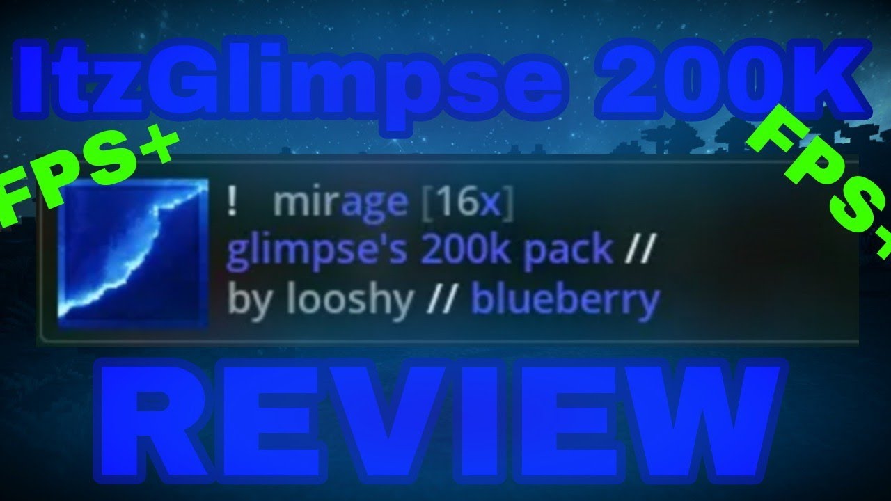 The Best Texture Pack ItzGlimpse 200k 16x! Review - YouTube