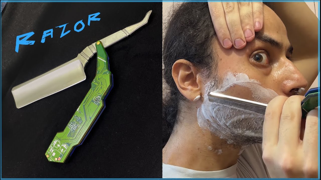 Making Straight Razor and shaving with it - YouTube