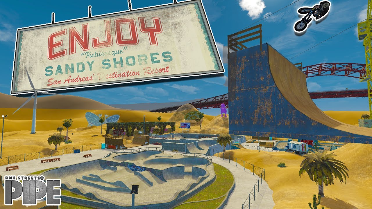 All Grand Theft Auto Skateparks In A BMX Game| BMX Streets PIPE - YouTube