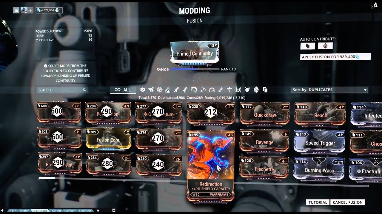 Warframe Over 5000 Duplicates To Get From Level 9 To 10, Primed ...