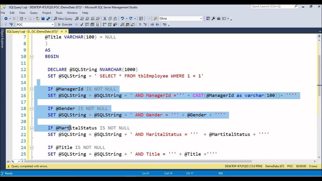 8how To Pass Parameters Dynamically In Stored Procedure Using Dynamic