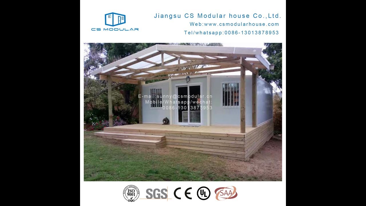 20ft Expandable container house installation video-CS Modular - YouTube