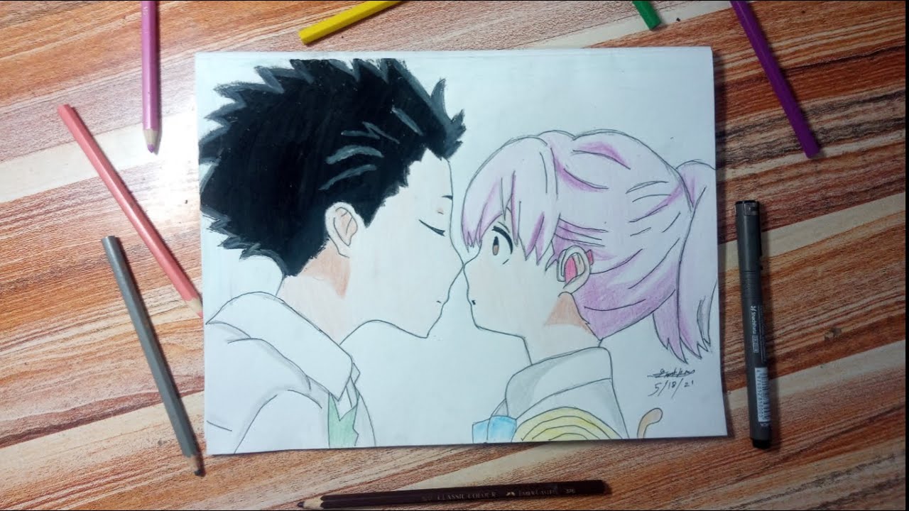 Drawing Shōya Ishida and Shōko Nishimiya From A Silent Voice - YouTube