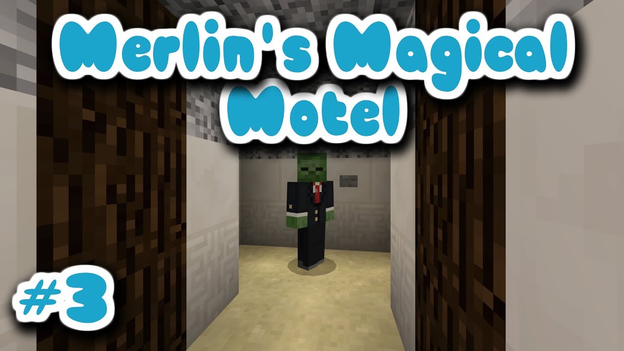 Minecraft - Merlin's Magical Motel #3 - Is that a plane? - YouTube