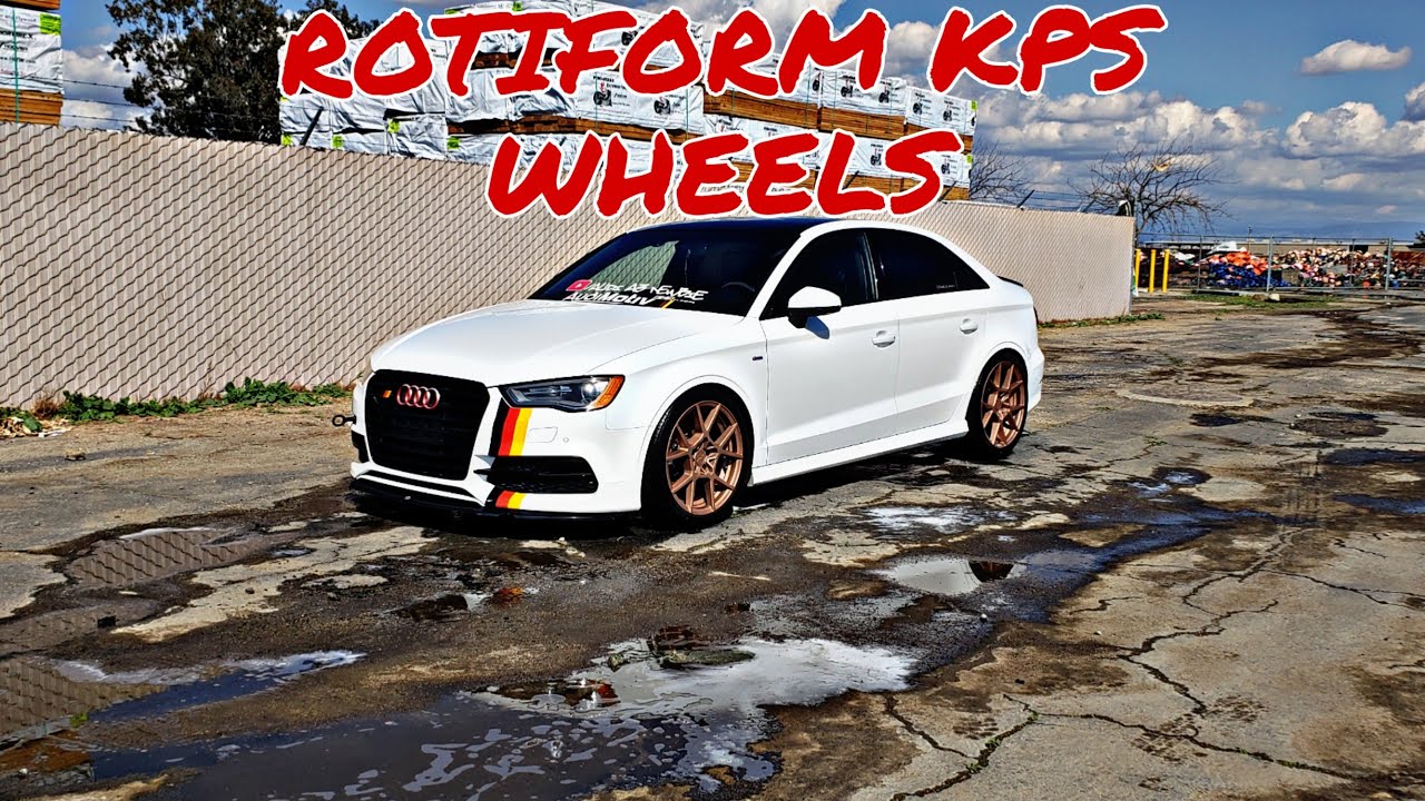 2016 Audi A3 gets the Rotiform kps wheels 18x8.5 painted - YouTube