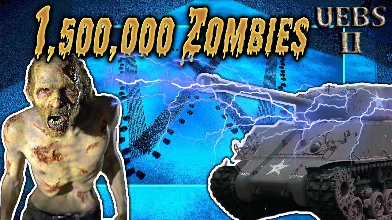 Tesla Tank & U.S Soldiers - W Formation Vs 1,500,000 Zombies | Uebs 2 ...