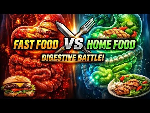 Fast Food vs Home Food 🍔⚔️🥗 | Inside Your Body Digestive Battle ...
