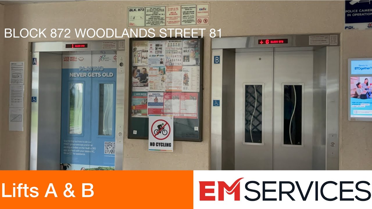 HDB Block 872 Woodlands || EM Elevator - YouTube