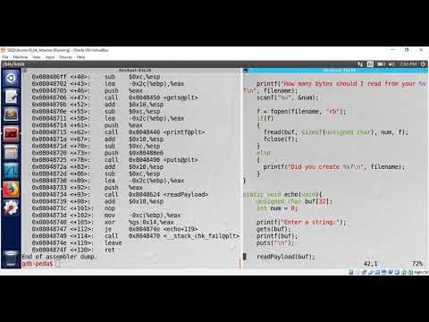 Part 1: How to overcome the stack smash detector in a buffer overflow context? - YouTube