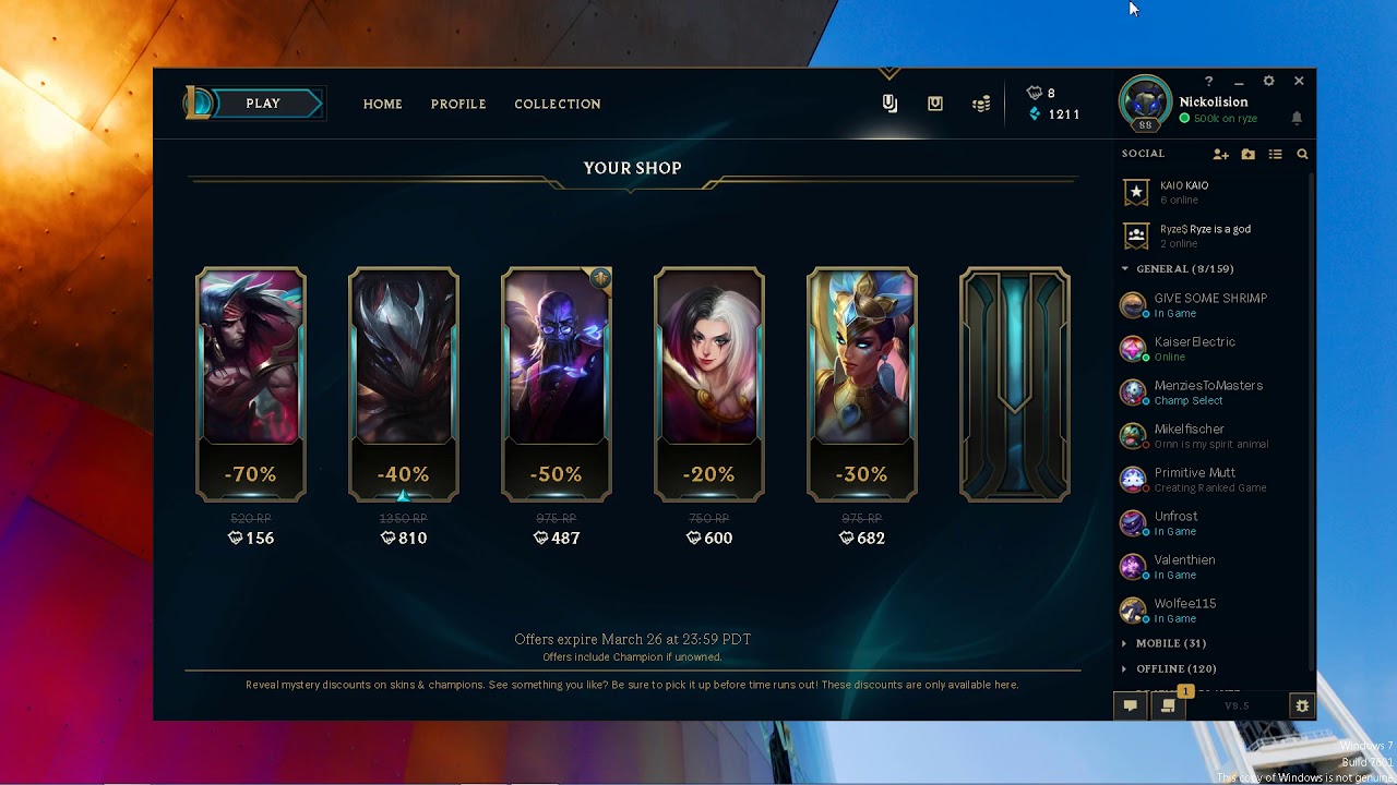 Your Shop Opening ~ March 8 2018 | League of Legends - YouTube