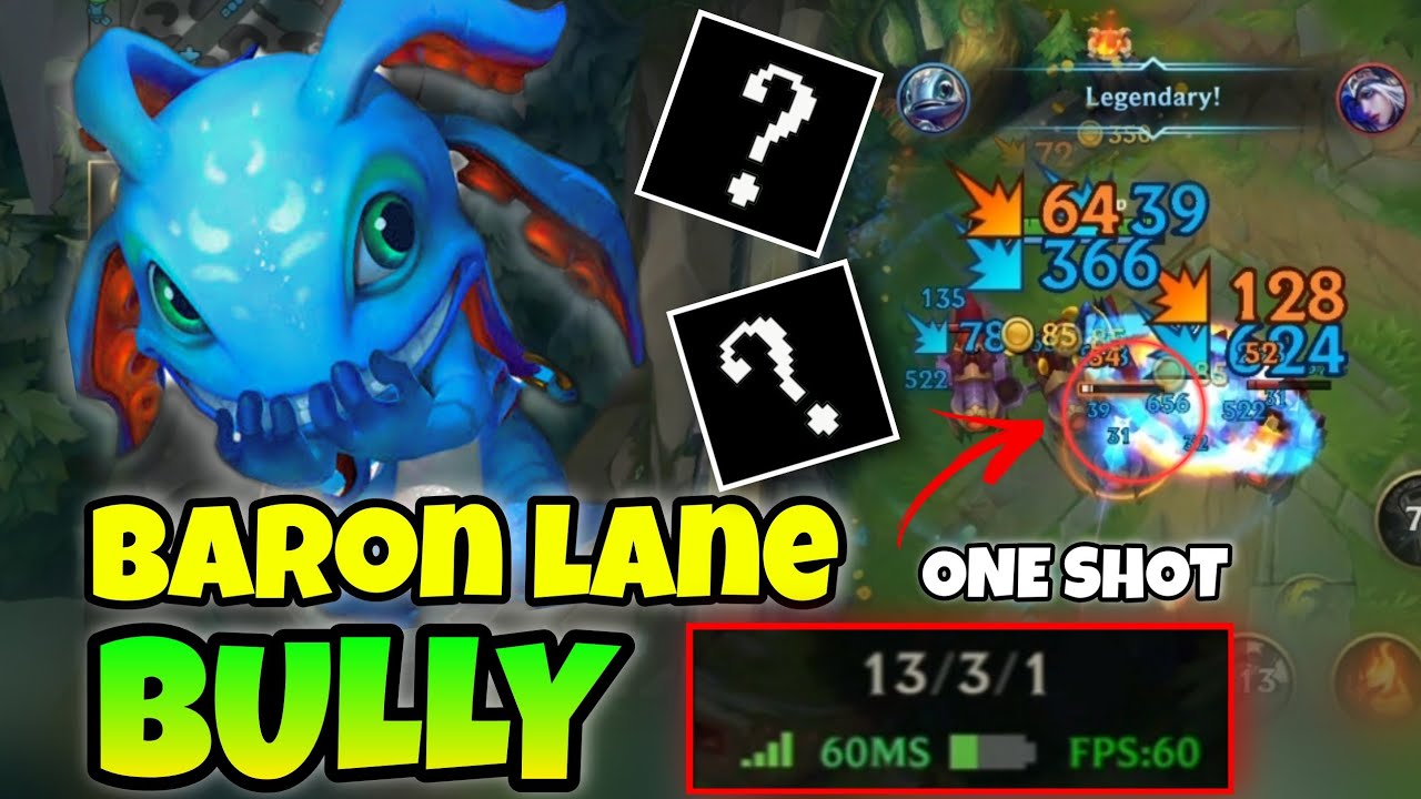 FIZZ WILD RIFT BUILD SECRET COMBO ONE SHOT TIPS / BARON LANE - YouTube
