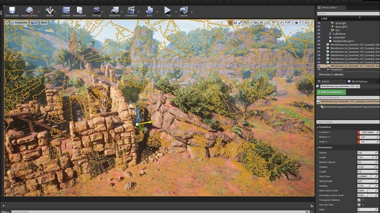 Set dressing with AlterMesh - Geometry nodes in Unreal - YouTube