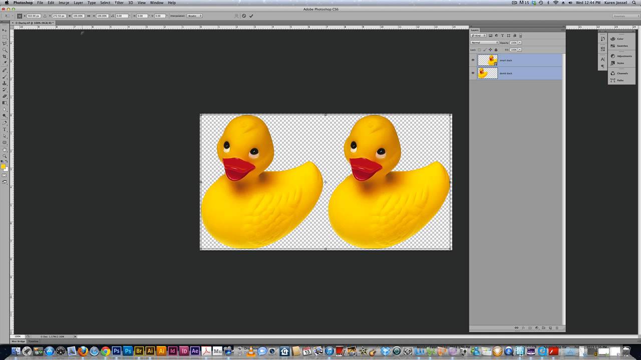 Smart Object Rubber Duck Resize - YouTube