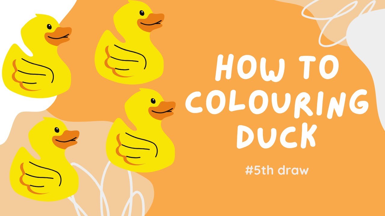how to colouring duck use crayon with twisting techniques and short ...