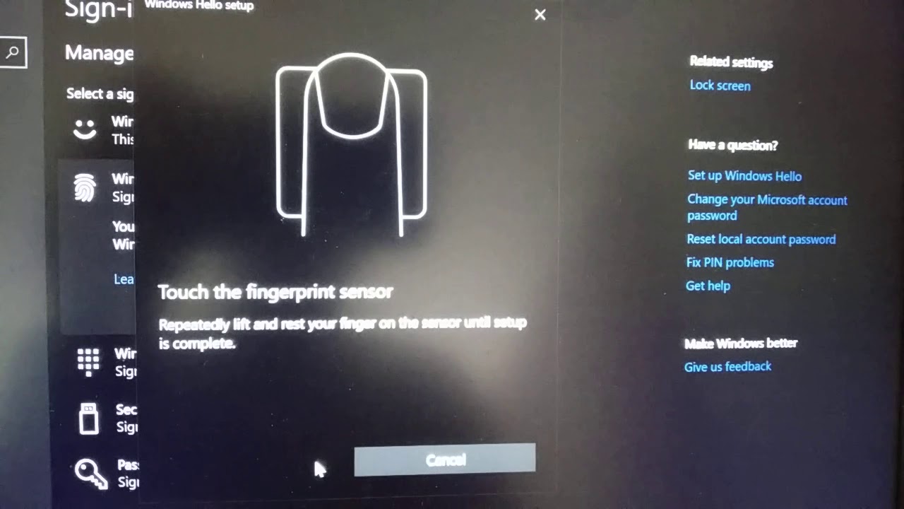 dell 7470 fingerprint reader not working - YouTube