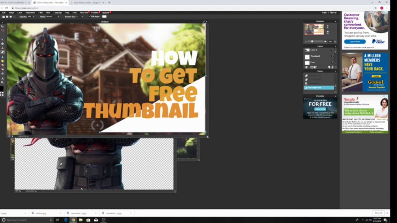 HOW TO CREATE A FREE THUMBNAIL!! - YouTube