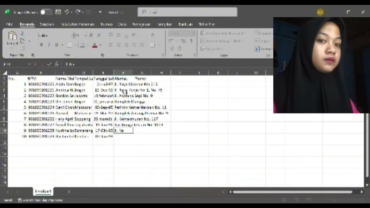 Tutorial membuat tabel di Microsoft Excel - YouTube