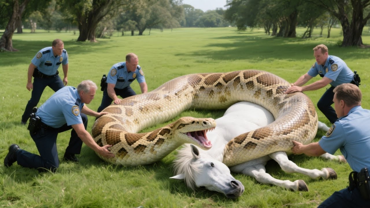 Animal Rescue: Mother Horse Attacked by Burmese Python, Foal calls for RESCUE - YouTube