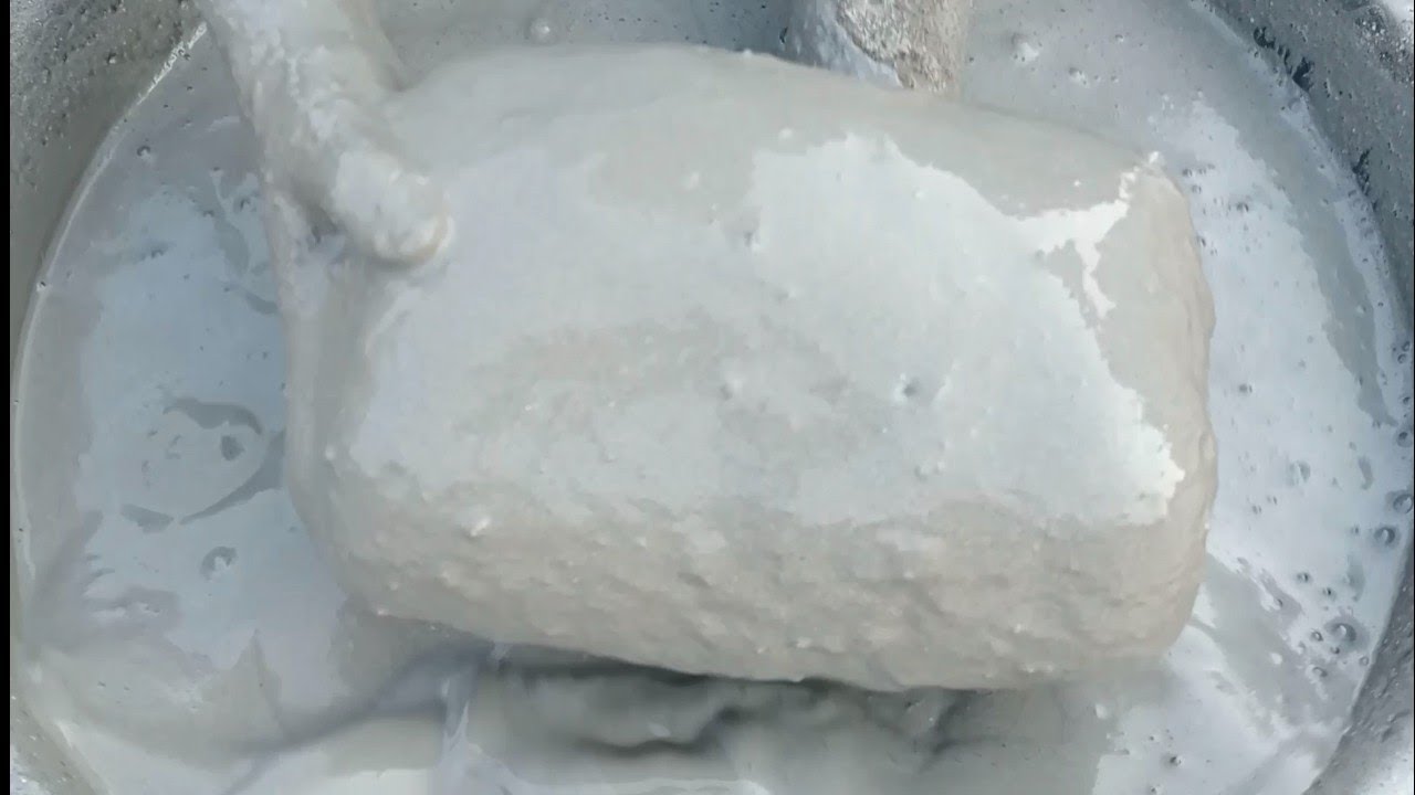 ASMR very soft sand and pure cement choke mixed dart dipping hee ...