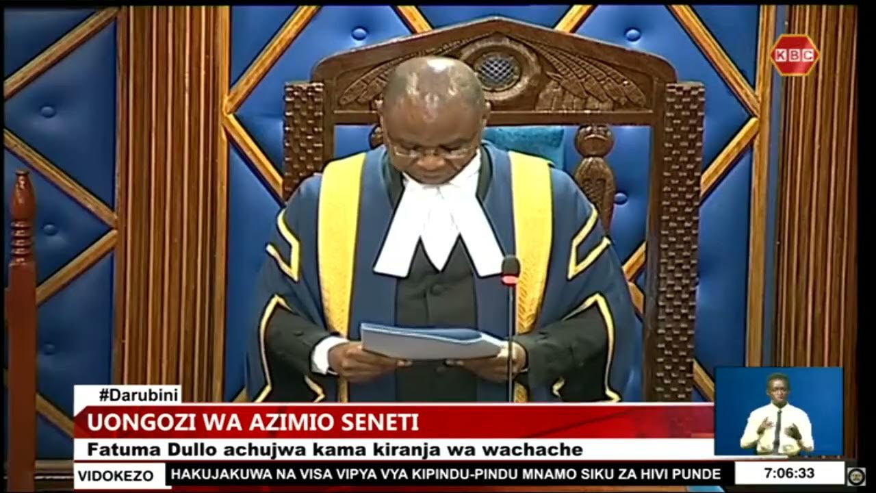 Fatuma Dullo atemwa kama kiranja wa walio wachache katika bunge la seneti - YouTube
