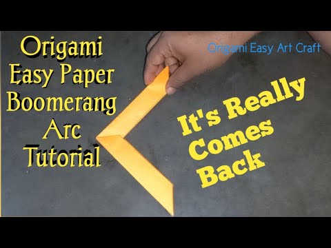 Origami Easy Paper Boomerang 🪃 Arc Tutorial #video #art - YouTube