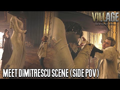 RESIDENT EVIL Village Dimitrescu - Bloodthirsty Scene in Third Person View (Side POV)