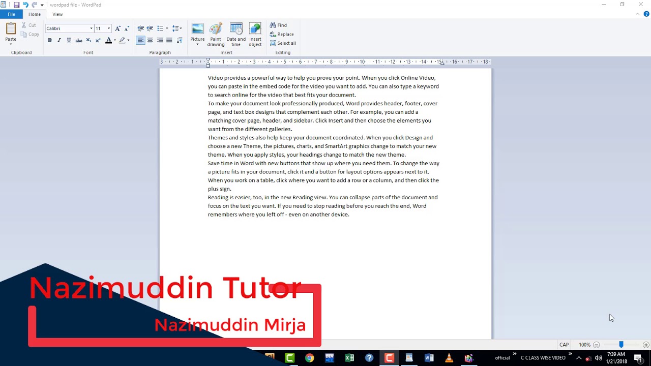 MS WORDPAD 2019 IN BANGLA PART-12 DRAWING IN WORDPAD - YouTube