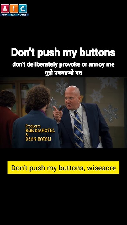 Don't push my buttons: don't provoke #shorts #english #learnenglish ...