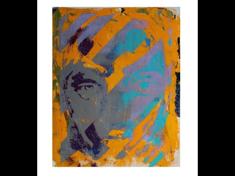 Gelli Plate Portrait Two - YouTube