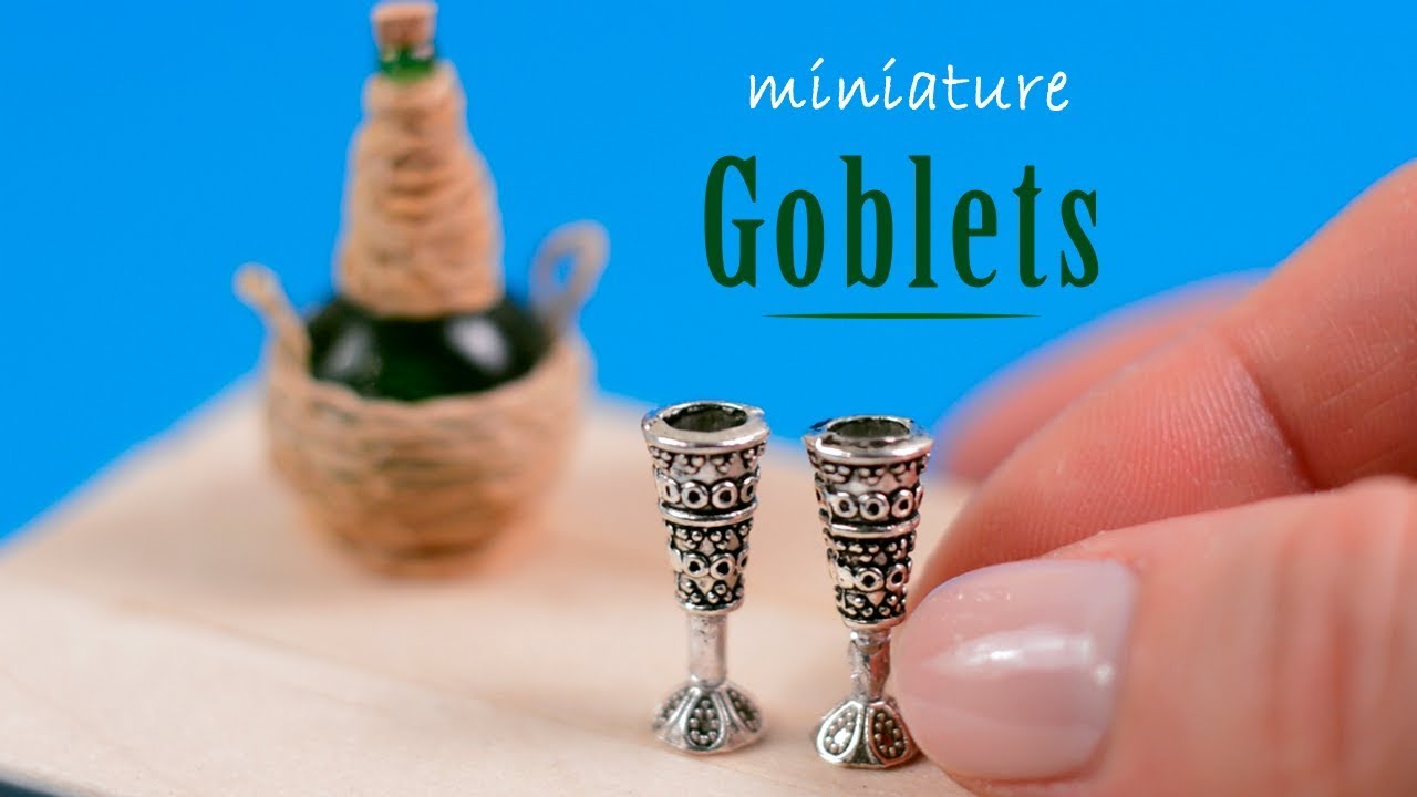 Miniature Goblets | Wine Glasses Tutorial For Dollhouse | No Polymer ...