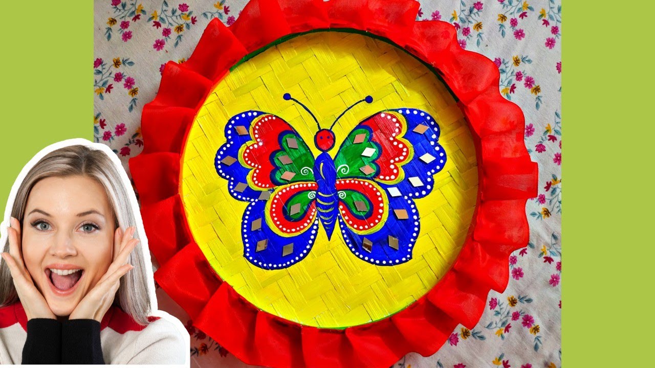 Craft Ideas/Easy Hand Craft Ideas/Alpona Design on Kula/Easy DIY Craft ...