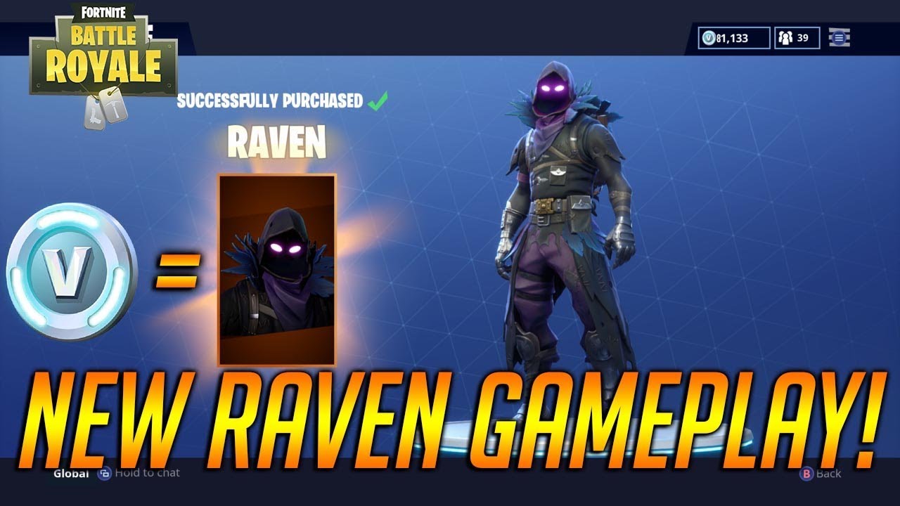 NEW LEGENDARY RAVEN SKIN GAMEPLAY IN Fortnite Battle Royale! NEW RARE ...