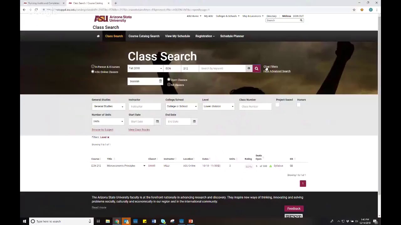 Tutorial: General Studies Requirements (DARS and Class Search) - YouTube