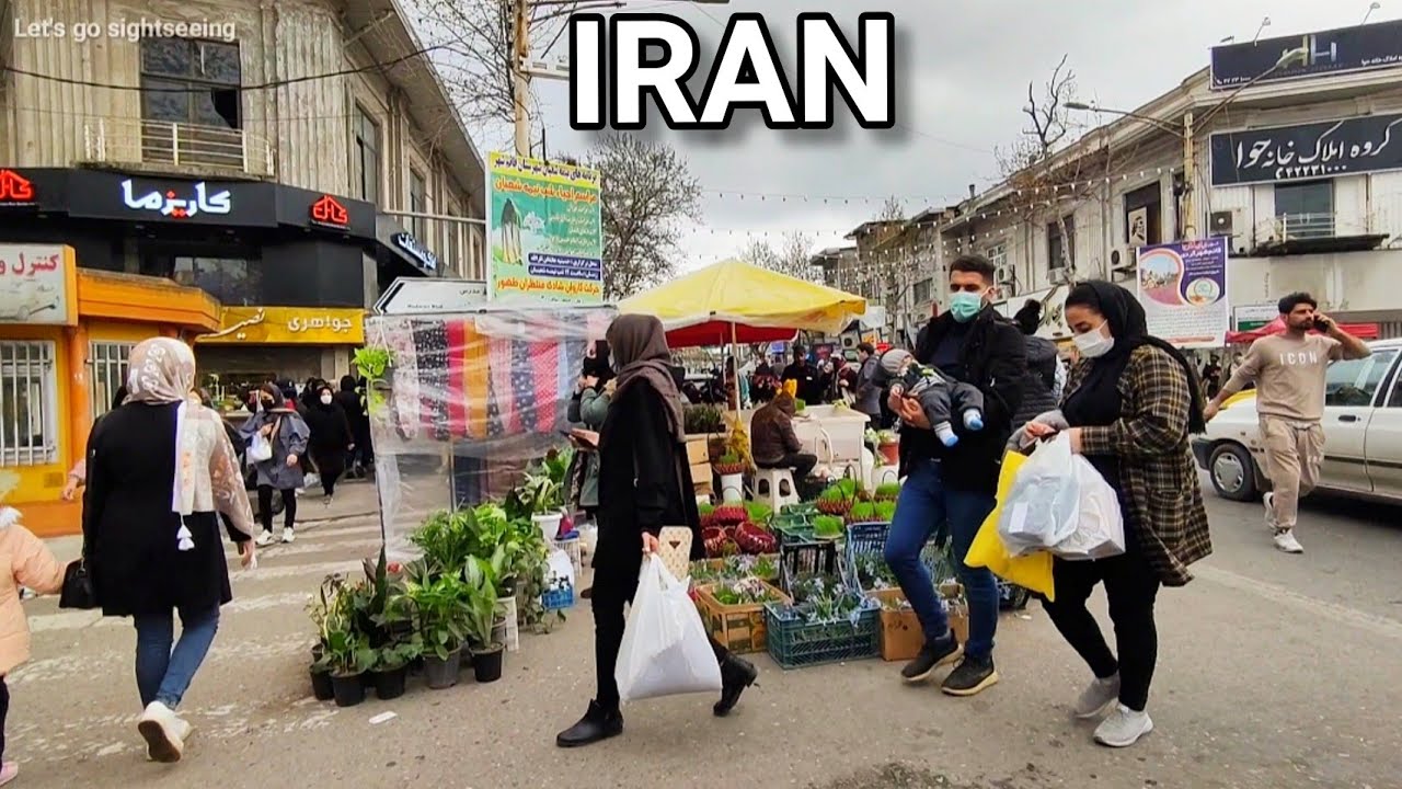 IRAN Street Walking Tour | Mazandaran Qaemshahr | قائم شهر نوروز ۱۴۰۱ ...