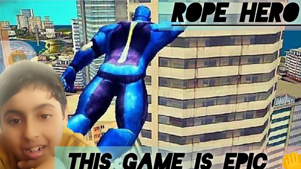 THIS GAME is EPIC.Rope hero vice town. - YouTube