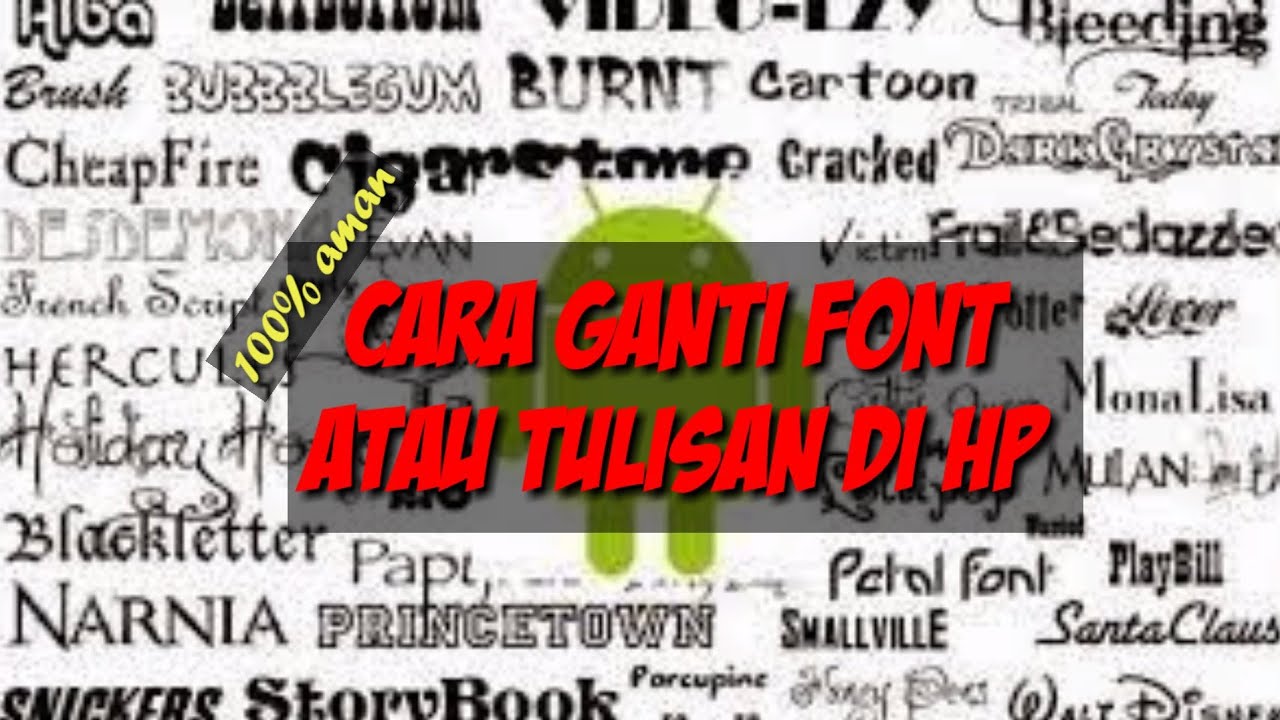 Cara mengganti font atau tulisan di hp // 100% network - YouTube
